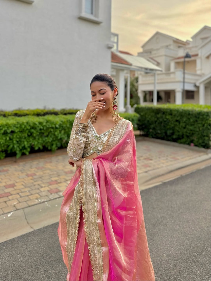 Isha Borah - Pure Tissue Silk Saree – MIRAAYA COUTURE
